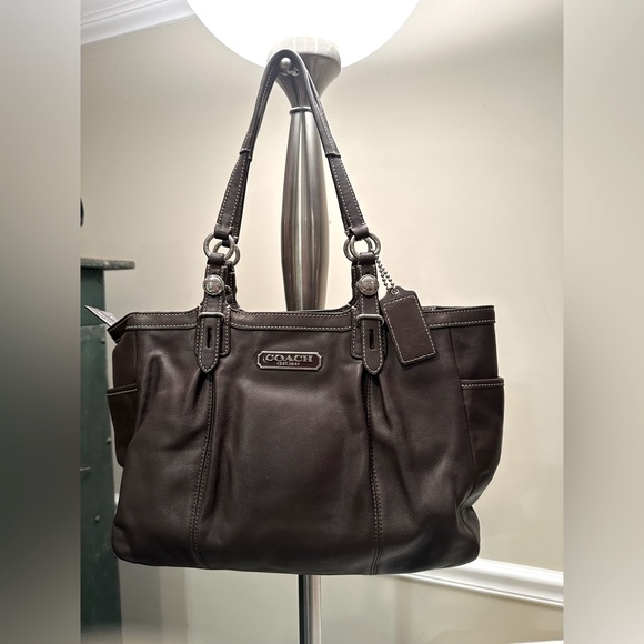 Coach | Bags | Coach Authentic Brown Leather Shoulder Bag In Euc Inside ...